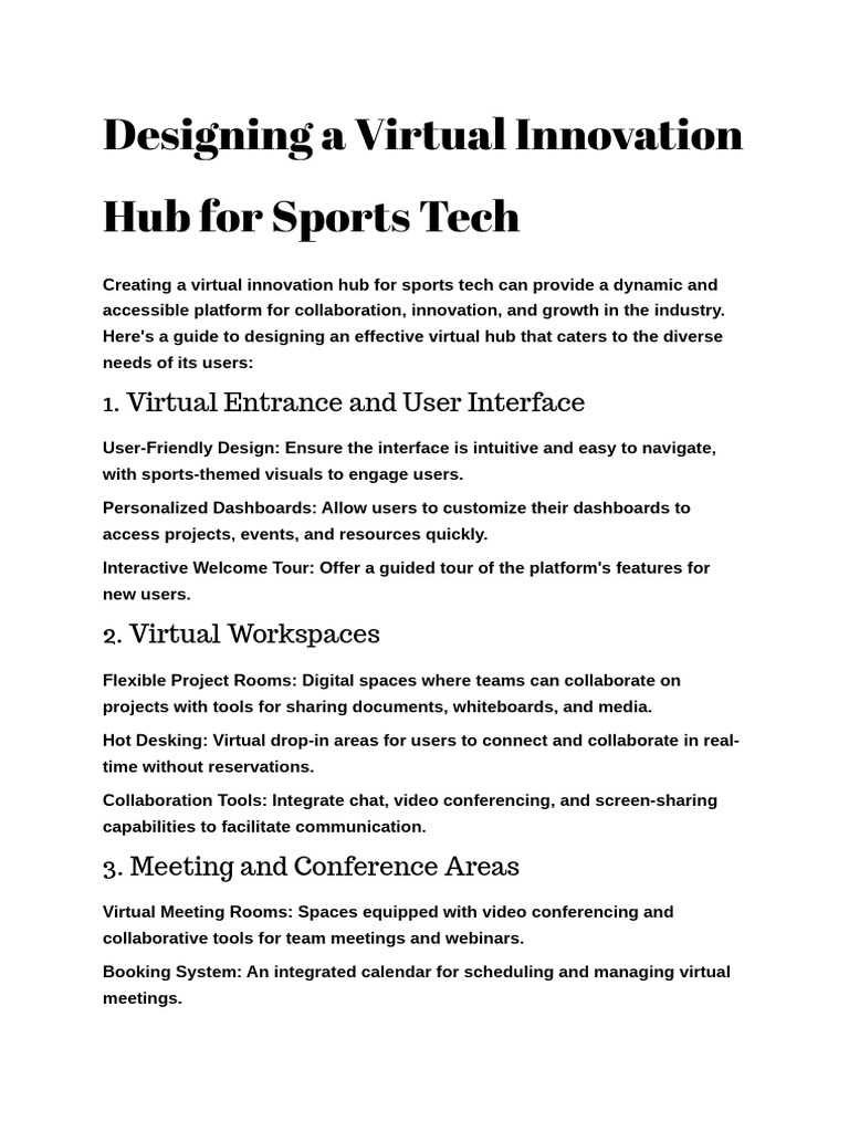 Virtual Innovation Hub | PDF | Innovation | Virtual Reality