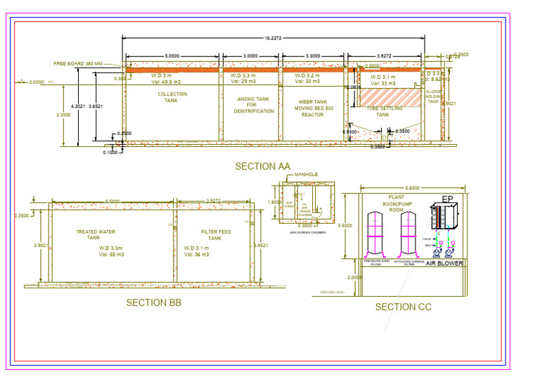 100 KLD STP Gad Drawing For Section SHC PVT LTD | PDF | Chemical Engineering