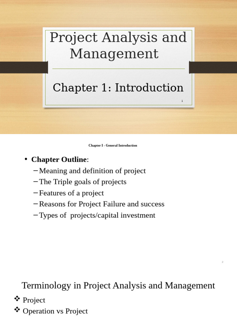 Chapter 1 Project Analysis and Management | PDF | Project Management | Goal