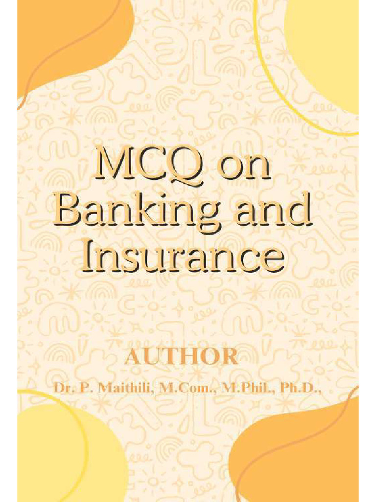 MCQ Final (Banking and Insurance) | PDF | Emv | Banks