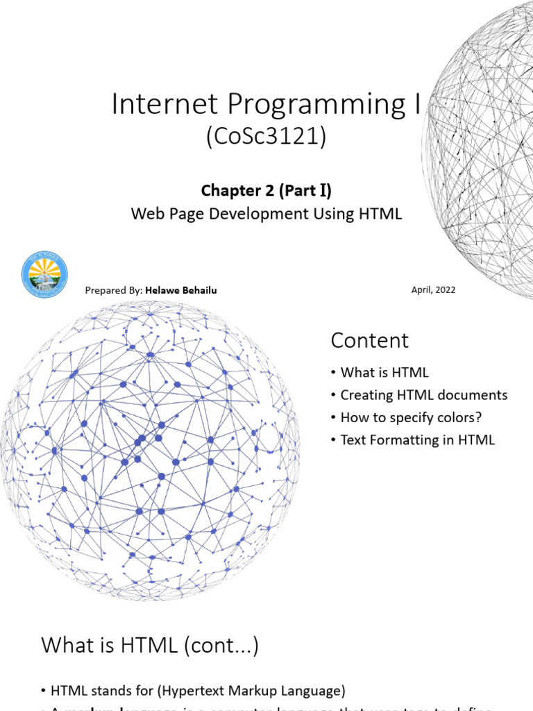 Chapter 2 - Part 1 | PDF | Html | Html Element