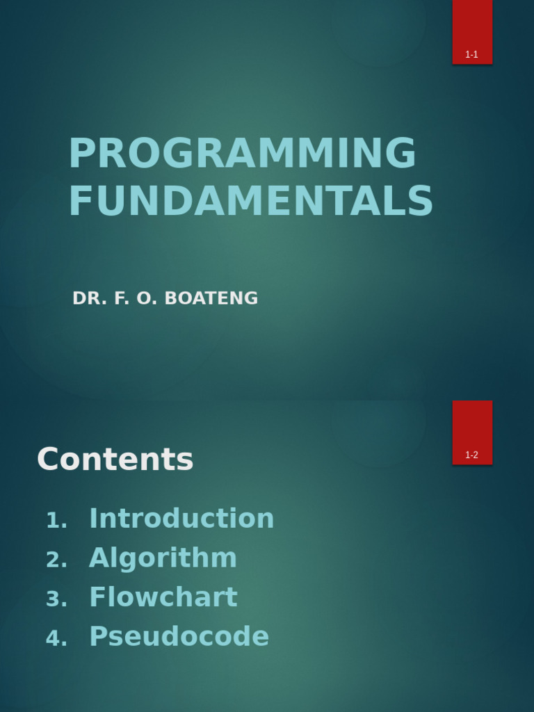 Programming Fundamentals Pdf Algorithms Computer Programming 3002