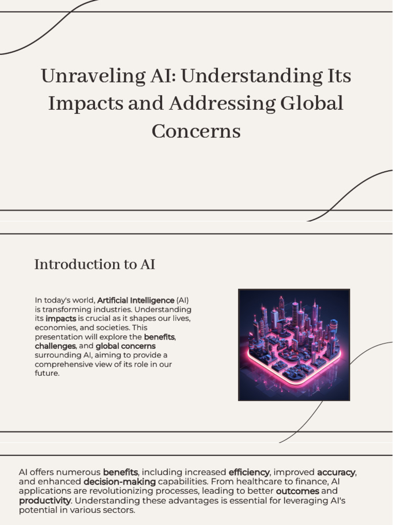 Unraveling Ai Understanding Its Impacts and Addressing Global Concerns | PDF