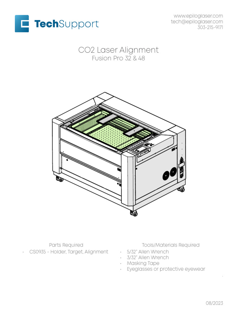 CO2 Laser Alignment Procedure Guide | PDF | Laser | Glasses
