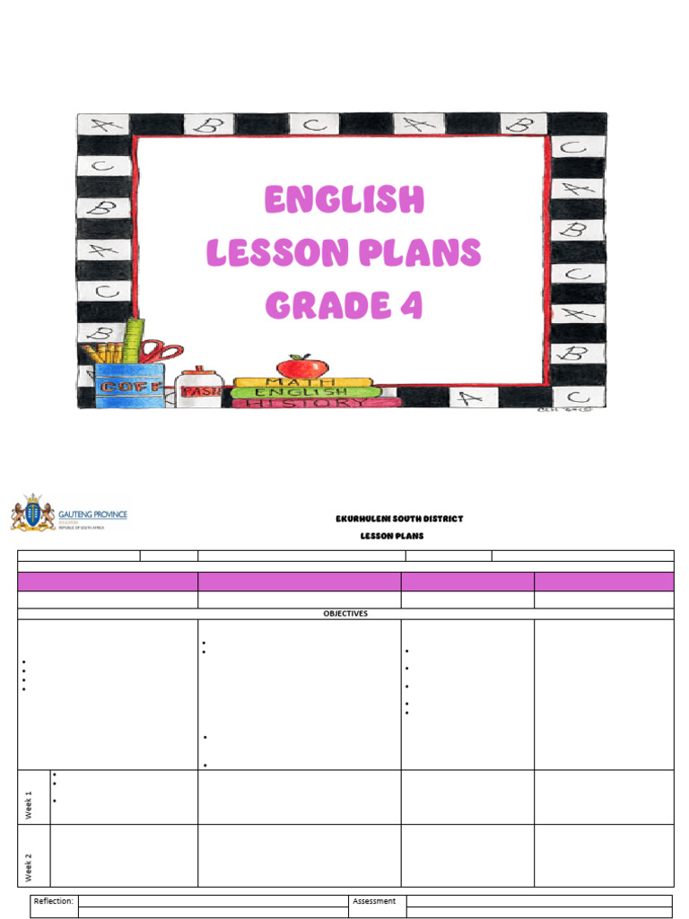 Grade 4 English Lesson Plans | PDF | Vocabulary | Reading Comprehension