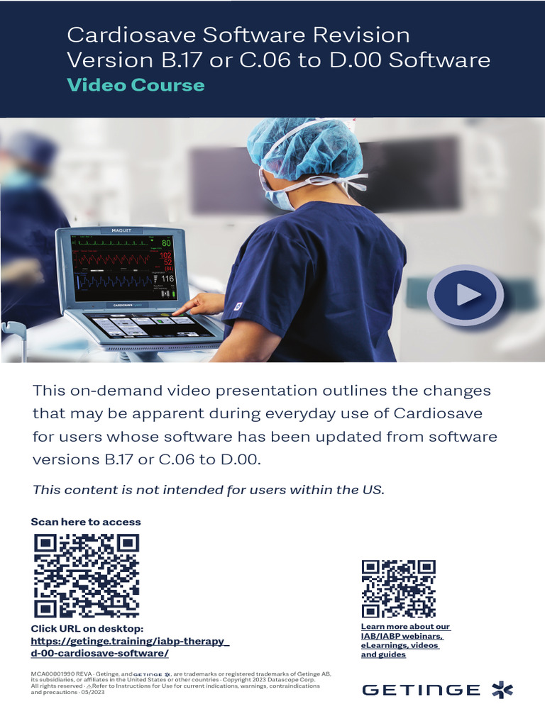 93011-Cardiosave Software Revision Version B.17 C.06 To D.00 Eblast ...