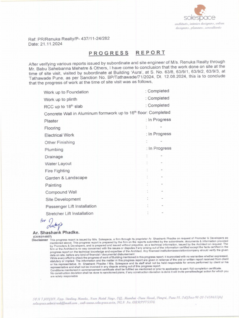 Aura - Progress Report 21.11.24 | PDF