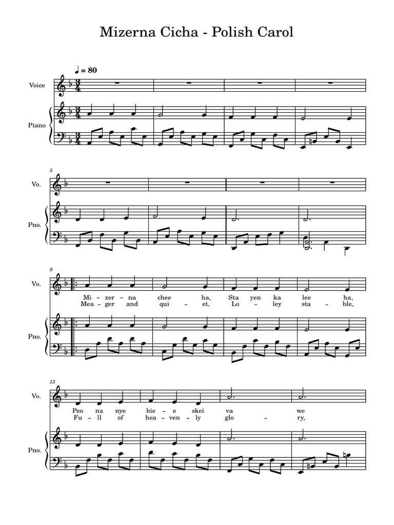Mizerna Cicha - Polish Carol | PDF