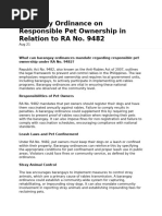 RA No. 9482 Anti-Rabies Act 2007 | PDF | Animals And Humans | Health ...