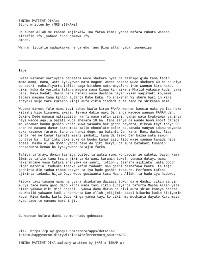 Nida Patient Dina Book One | PDF