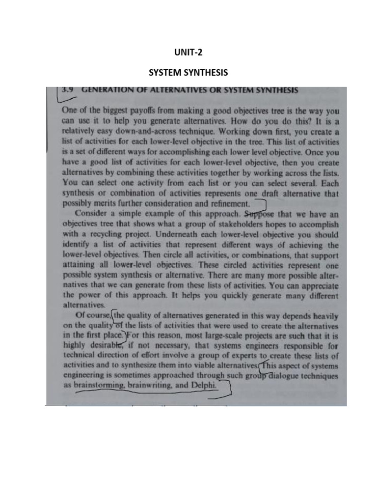 Unit 2- System Synthesis | PDF