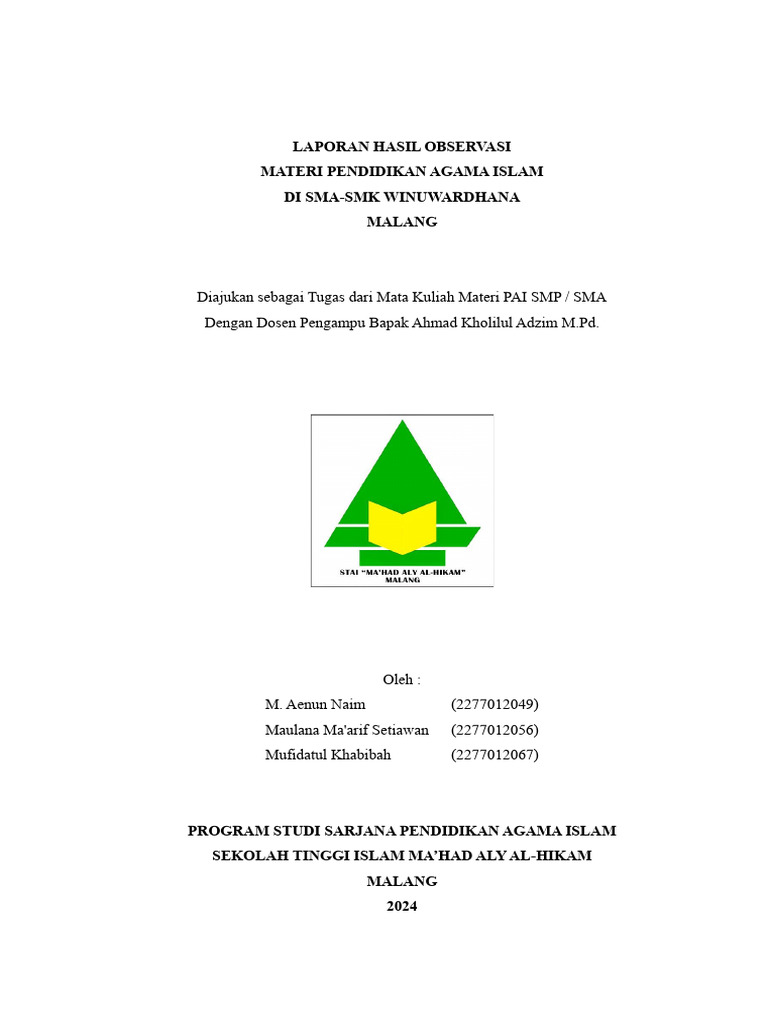 Tantangan Dan Solusi Dalam Dalam Pembelajaran Pai KHM | PDF