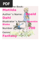 Matilda Can Do Magic | PDF