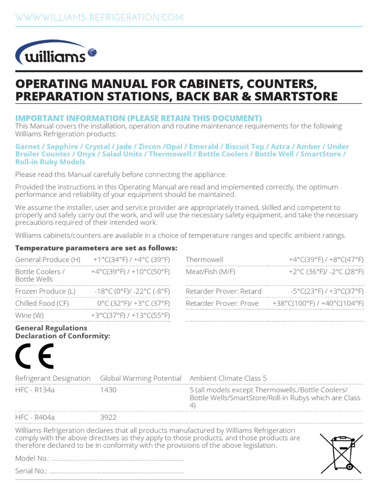 LJC3SA - Composite Operating Manual | PDF | Refrigerator