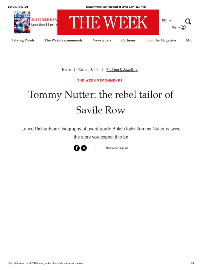 Tommy Nutter - The Rebel Tailor of Savile Row - The Week | PDF | John ...