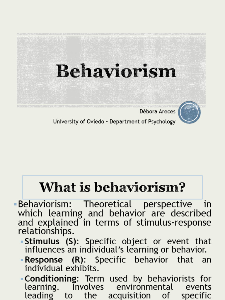 Lesson 2 Behaviorism | PDF | Classical Conditioning | Reinforcement