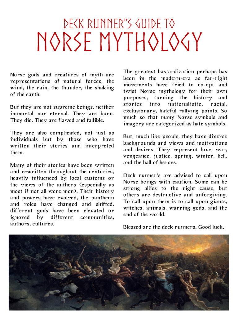 Deck Runners Guide To Norse Mythology Singles | PDF | Norse Mythology ...