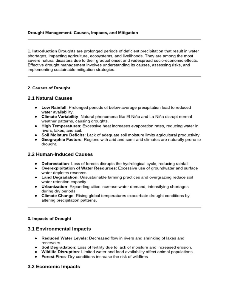 Draught Management | PDF | Drought | Environmental Degradation