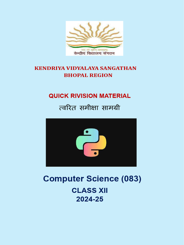 Computer Science Revision Guide 2024-25 | PDF | Sql | Databases