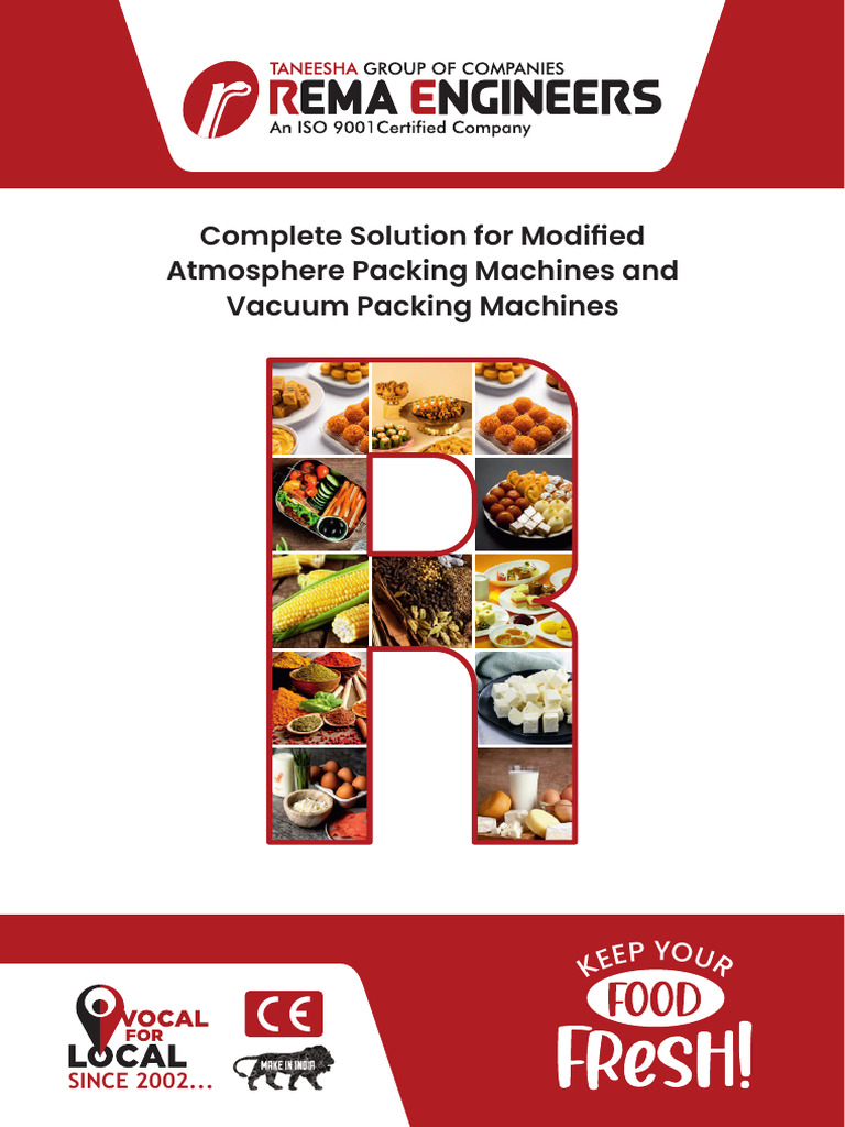 REMA_VACUUM PACKING MACHINES_BROCHURE_2025 (2) | PDF | Vacuum | Pump