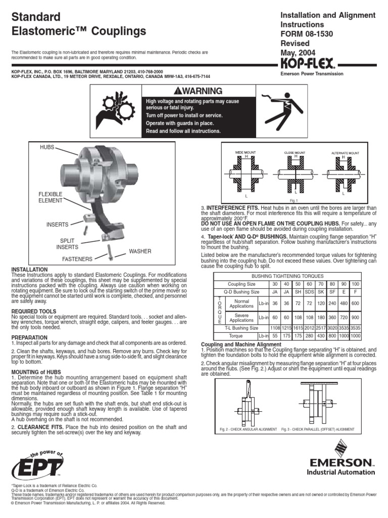 Installing Flexible Coupling | PDF | Machines | Mechanical Engineering