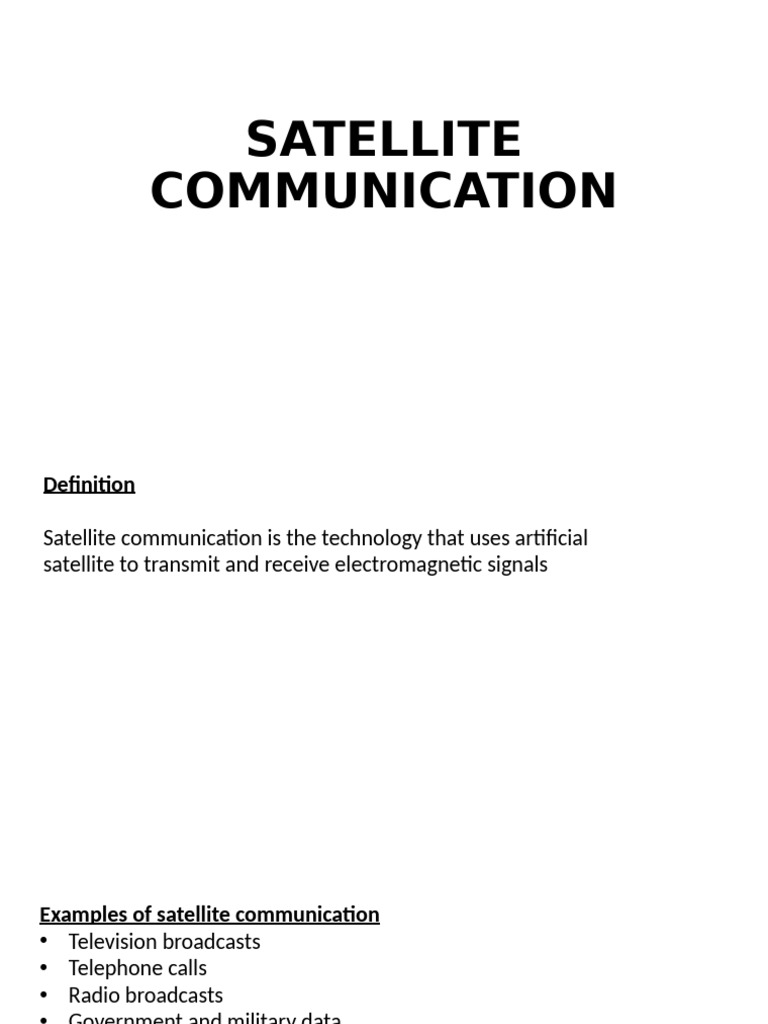 SATELLITE COMMUNICATION | PDF