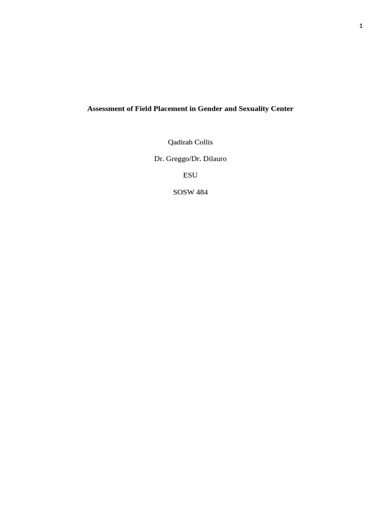 1.Combined Field Placement Assignment | PDF | Title Ix | Lgbt