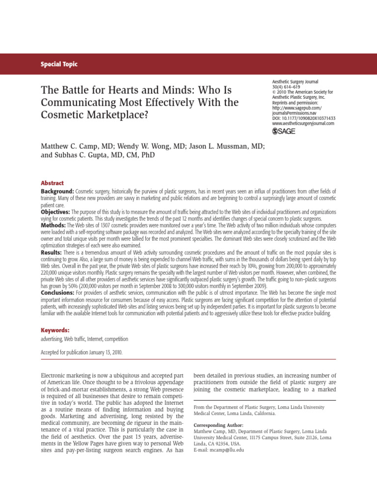 communication aesthetics | PDF | Plastic Surgery | Physician