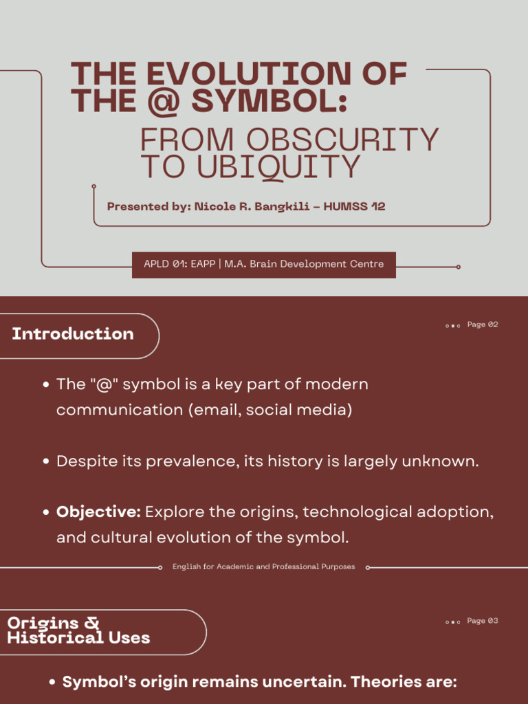 EAPP Concept Paper the @ Symbol | PDF | Human Communication