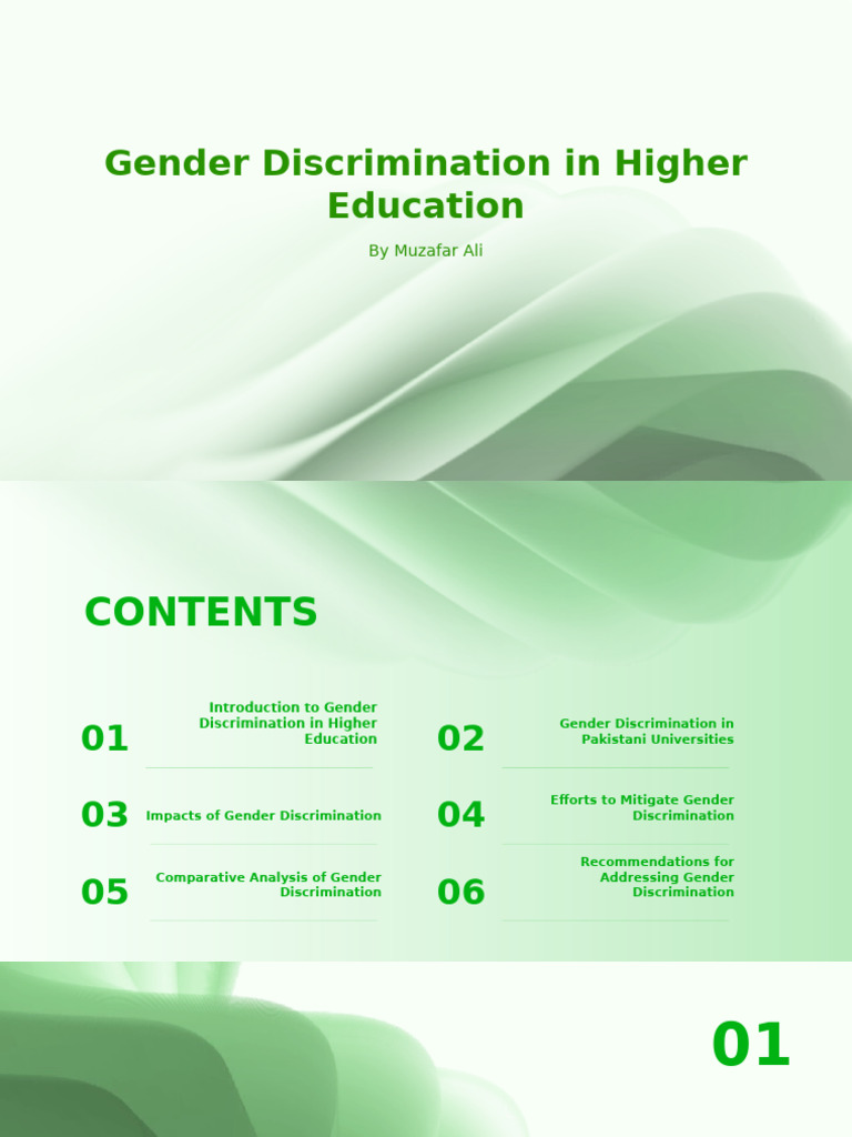 Gender Discrimination in Higher Education | PDF | Sexism | Gender