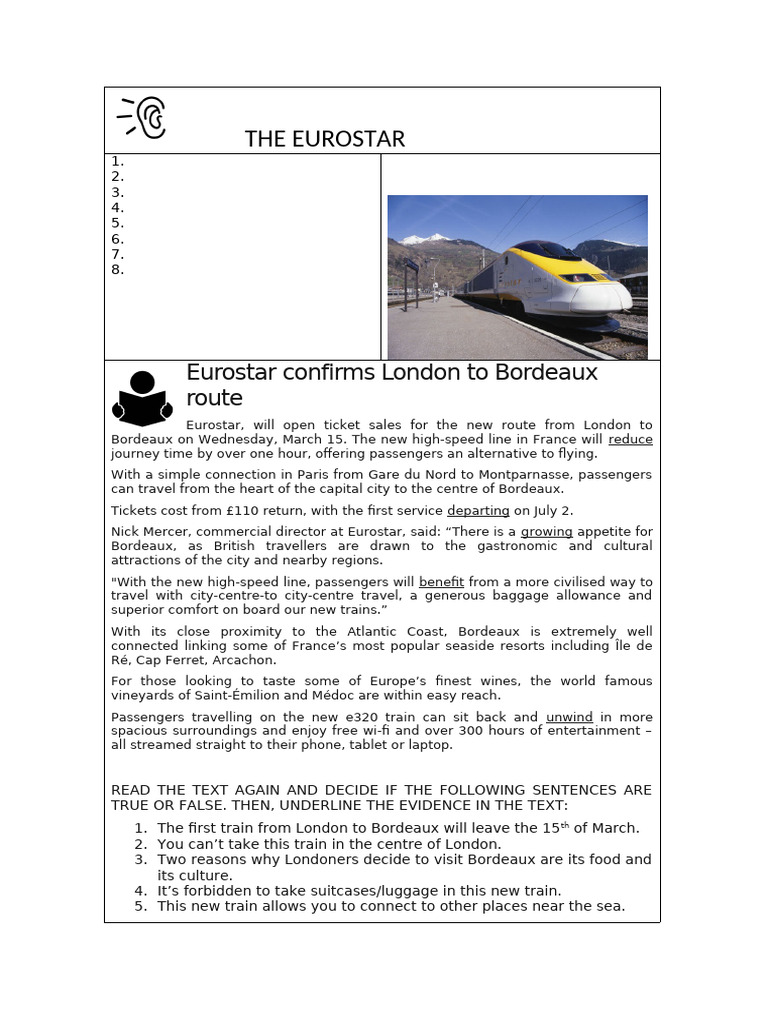 The Eurostar Oc Rc Re | PDF