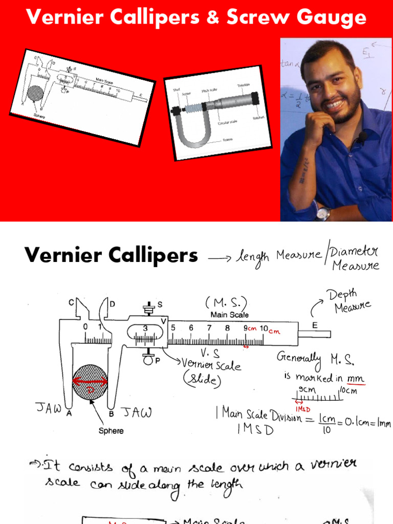 Vernier Callipers and Screw Gauge NOTES | PDF