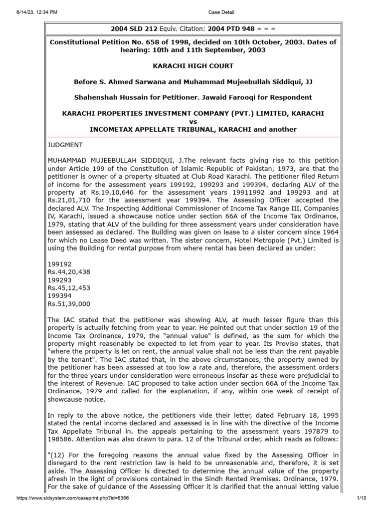 2004 PTD 948 - Every Year Is Independent Tax Year | PDF | Appeal | Tribunal