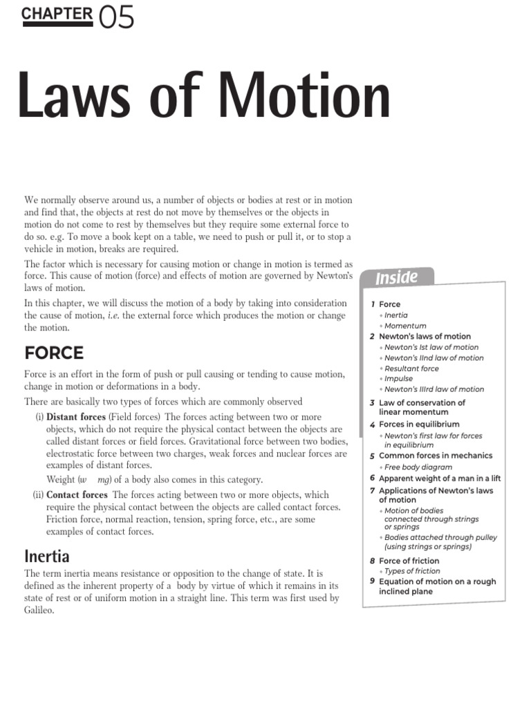 laws of motion | PDF | Force | Inertia