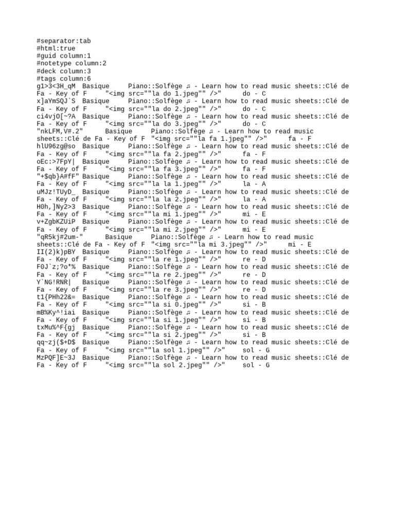 Piano - Solfège - Learn How To Read Music Sheets - Clé de Fa - Key of F ...
