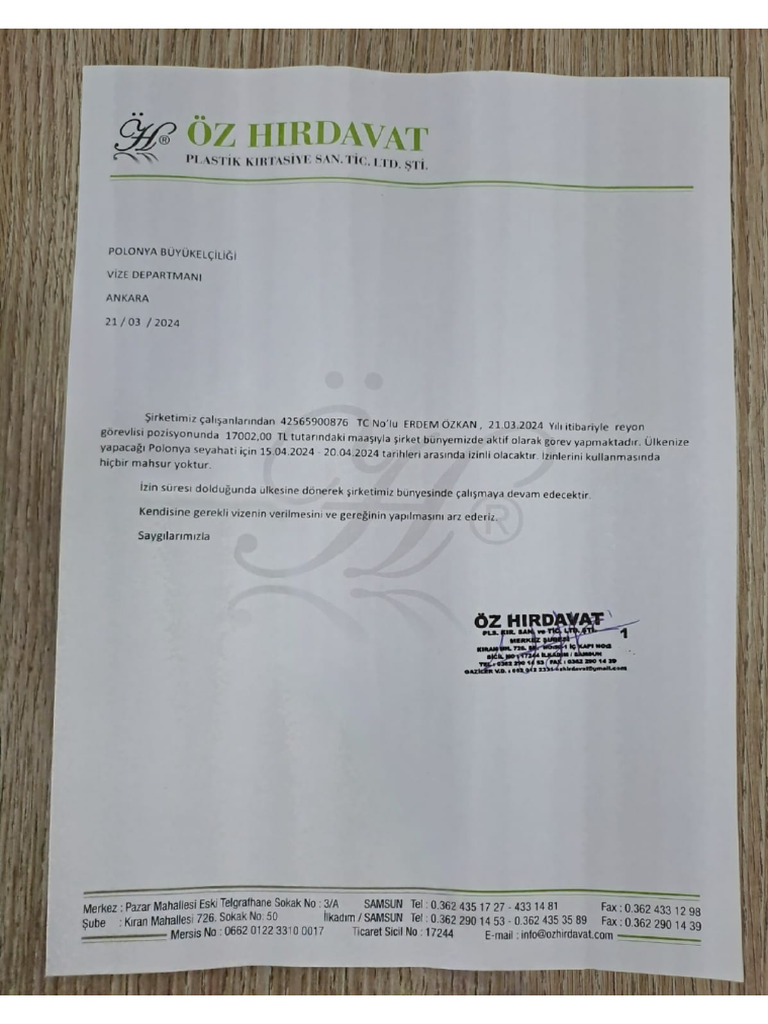 Calışma Ve Izin Yazisi | PDF