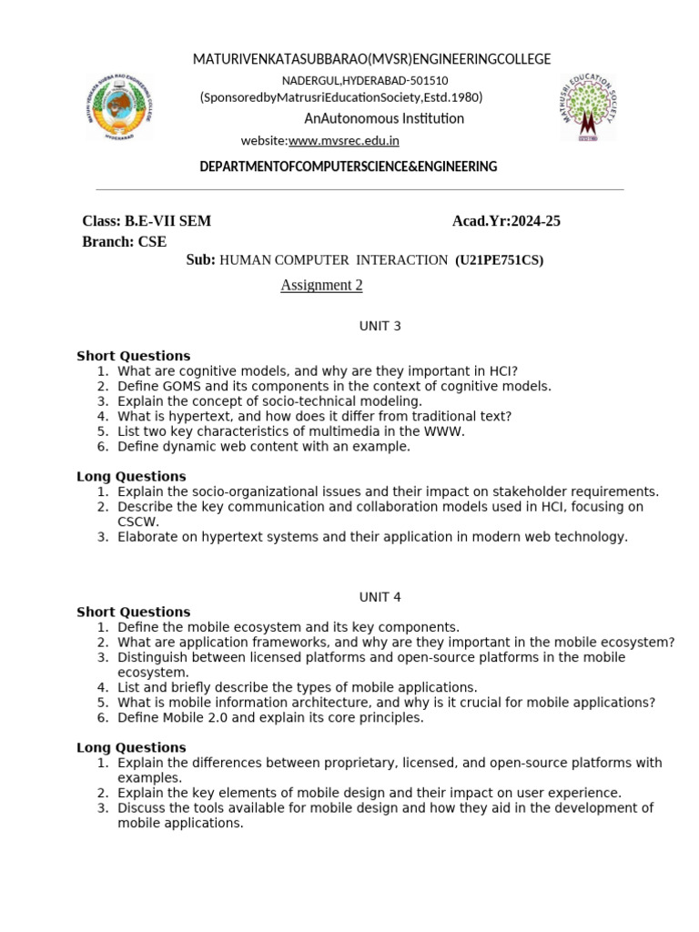 HCI Assignment-2 | PDF | World Wide Web | Internet & Web