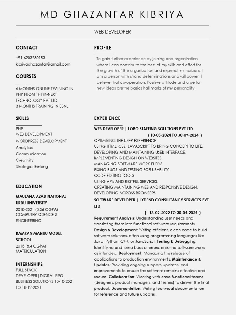Resume MDG Hazan Far Ki Bri Ya | PDF | World Wide Web | Internet & Web