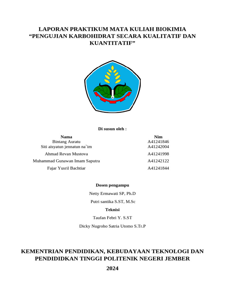 LAPRAK BIOKIMIA KARBO KUAN & KUALITATIF | PDF
