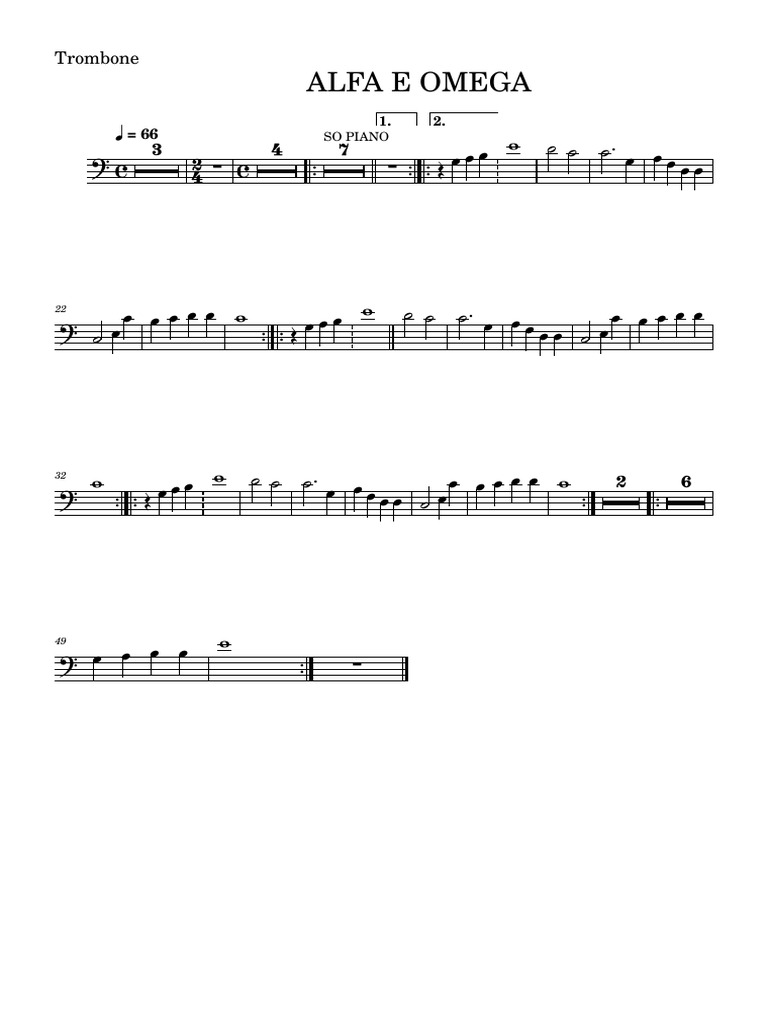 Alfa e Omega-Trombone | PDF