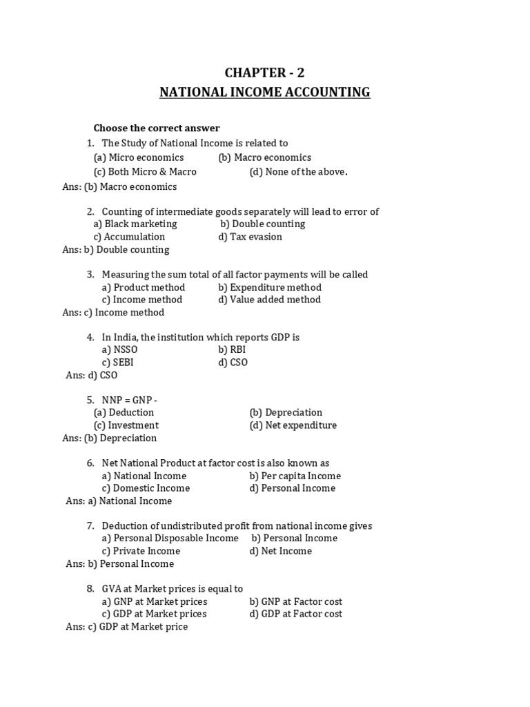 National Income Accounting Overview | PDF | Measures Of National Income ...
