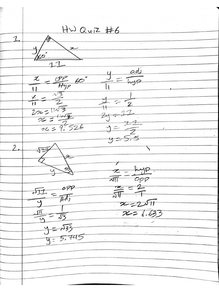 HW Quiz 6 | PDF