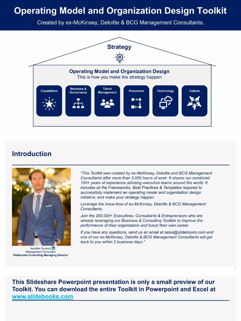 Operating Model Design Toolkit Guide | PDF | Performance Indicator ...