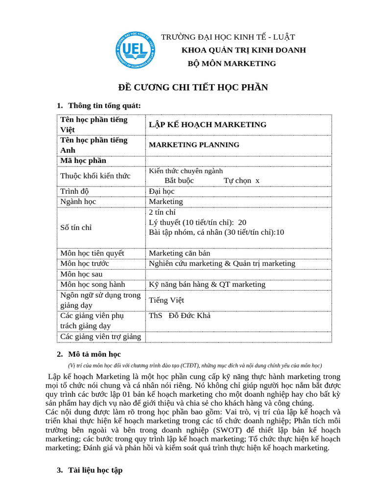 Lap Ke Hoach Marketing.2017 | PDF