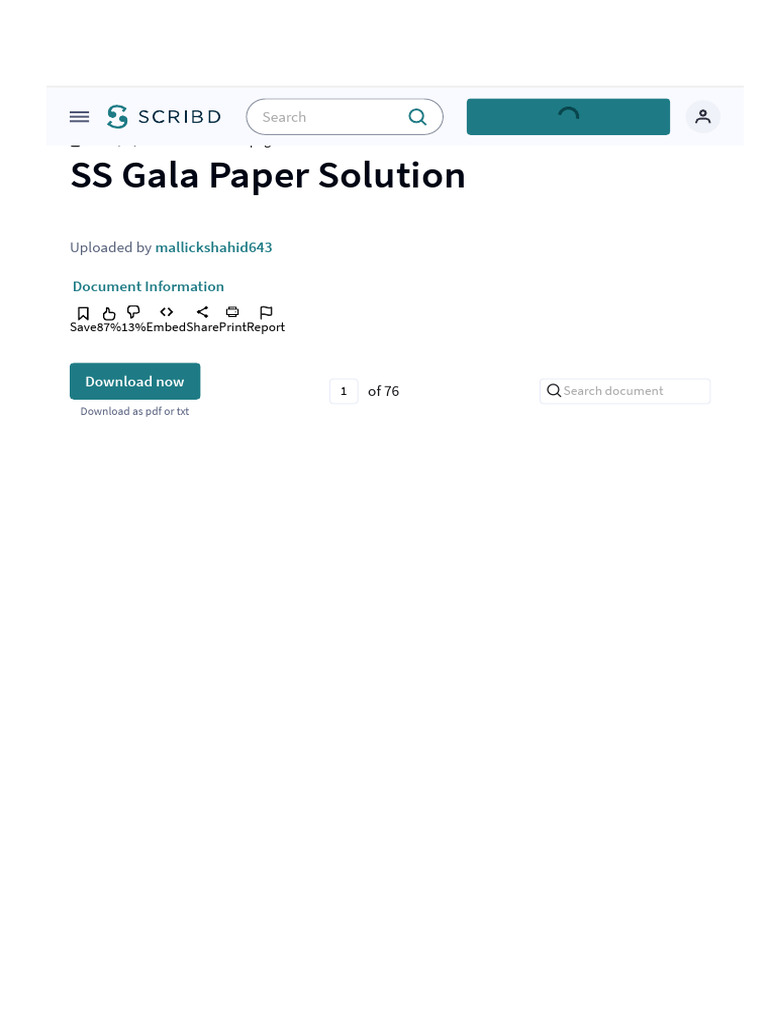 www.scribd.comdocument800216587SS-Gala-Paper-Solution | PDF