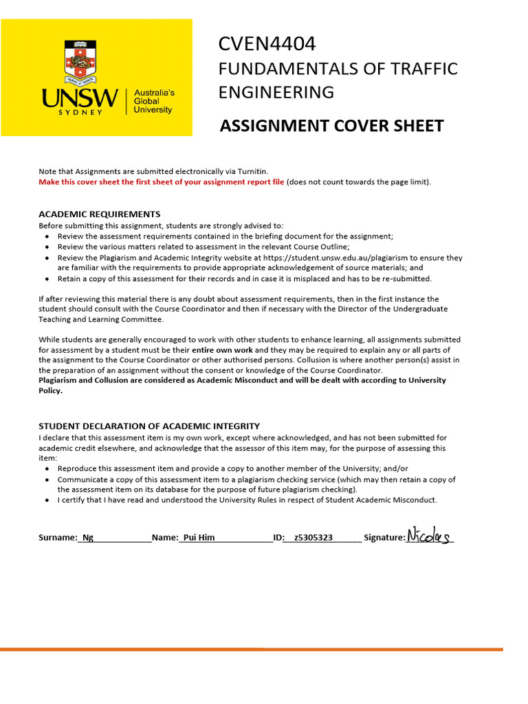 CVEN4404 Guest Lecture Reflection CoverSheet 1 | PDF | Simulation | Traffic