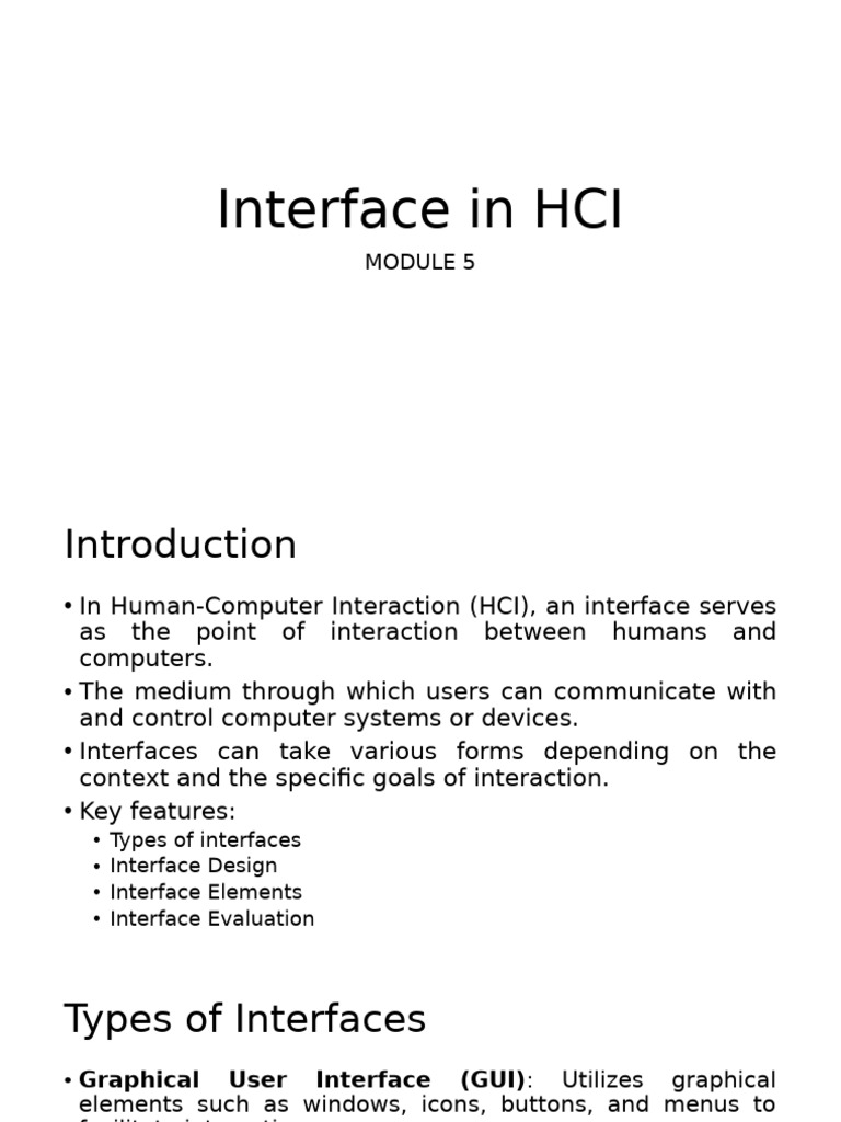 HCI Module 5 | PDF | Graphical User Interfaces | Usability