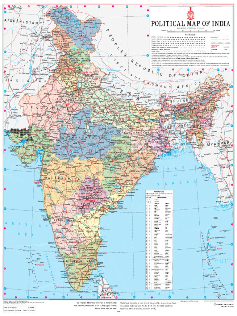 Political Map of India 12th Edn.2025 | PDF