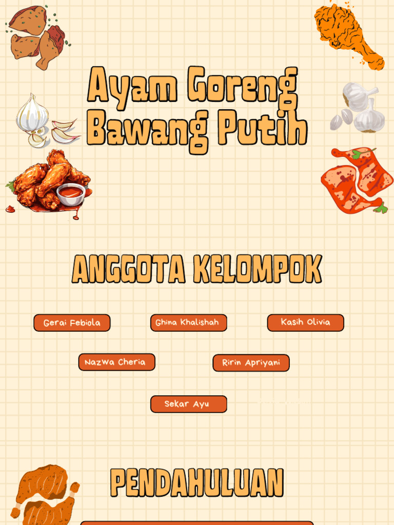 Kuning Krem Ilustrasi Makanan Tugas Sekolah Presentasi - 20250116 ...