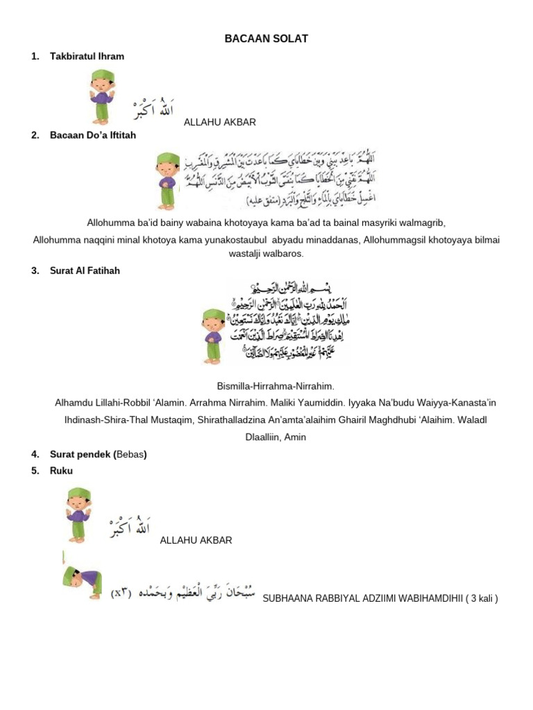 BACAAN SOLAT | PDF | Theocracy | Islamic Jurisprudence